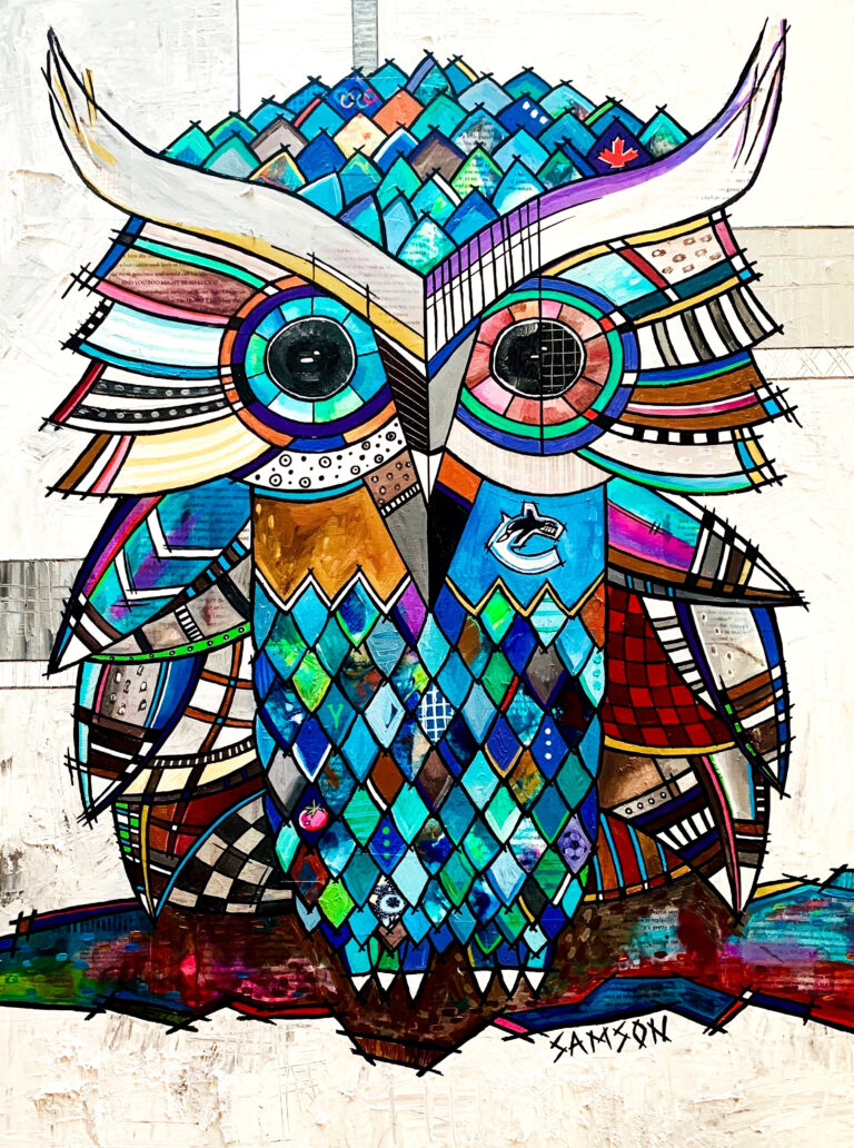 Pettersson - owl painting by Marc Samson Artiste